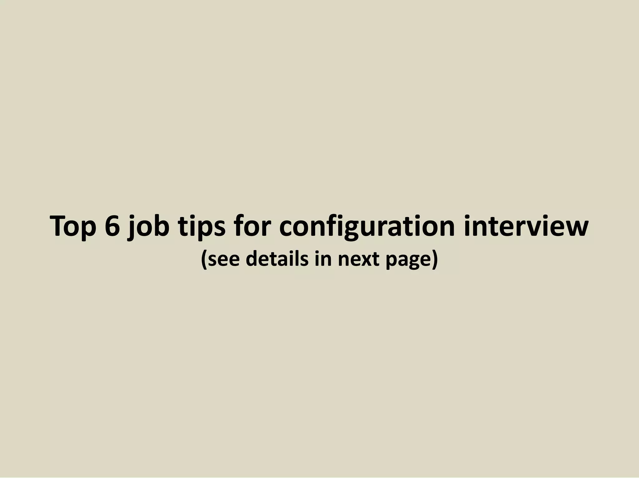 Top 10 configuration interview questions with answers | PPTX