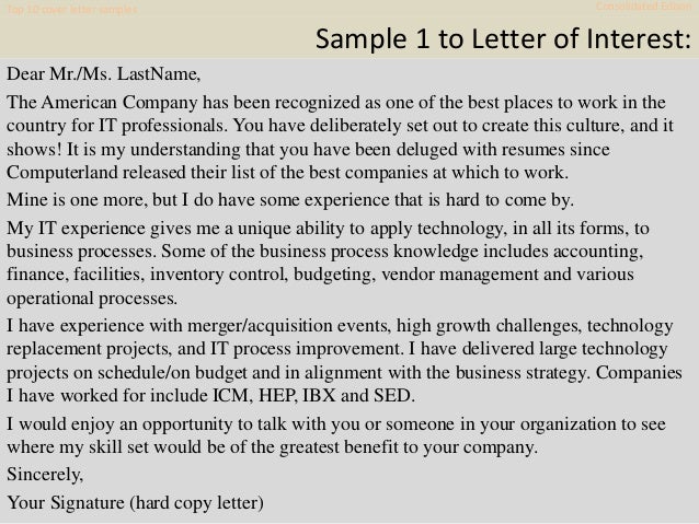 Top 10 consolidated edison cover letter samples