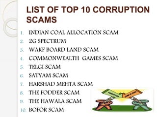 Top 10 corruption scams in india | PPTX