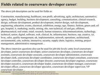 Top 10 courseware developer interview questions and answers | PPT