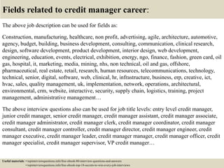 Top 10 credit manager interview questions and answers | PPTX | Resume ...