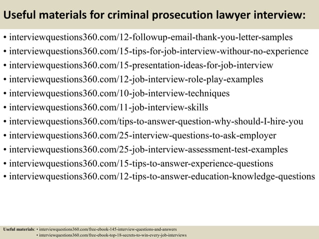 Top 10 criminal prosecution lawyer interview questions and answers | PPT