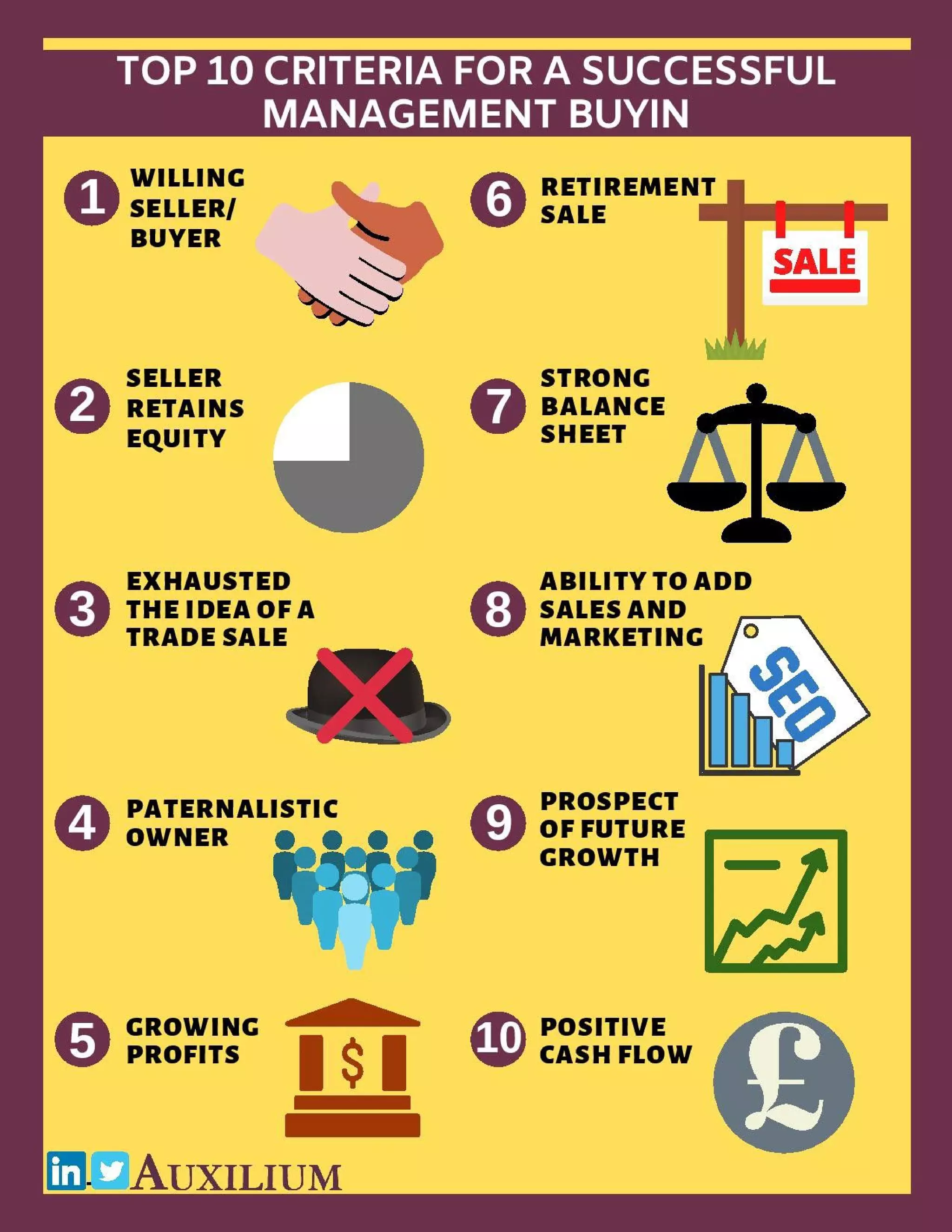 Top10 criteria for a management buyin | PDF