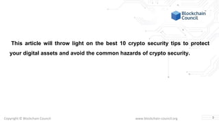 Top 10 cryptocurrency security tips for 2019 | PPT