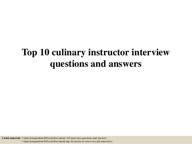 Top 10 Culinary instructor Interview Questions And Answers top-10-culinary-instructor-interview-questions-and-answers