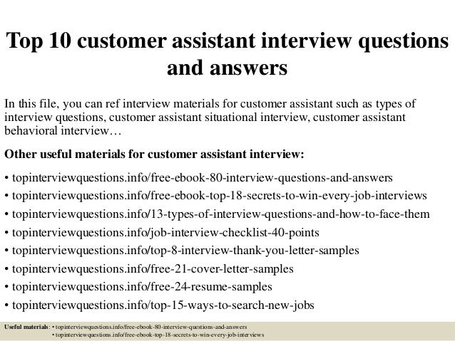Top 10 customer Assistant Interview Questions And Answers top-10-customer-assistant-interview-questions-and-answers