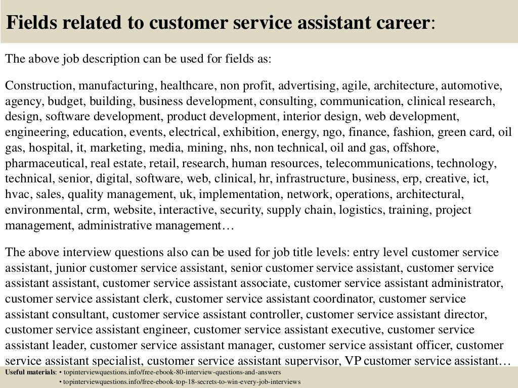 Top 10 customer Service Assistant Interview Questions And Answers top-10-customer-service-assistant-interview-questions-and-answers