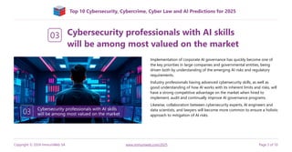 Top 10 Cybersecurity, Cybercrime, Cyber Law and AI Predictions for 2025 | PDF