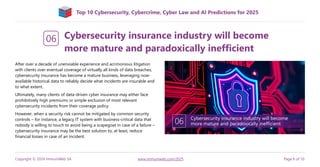 Top 10 Cybersecurity, Cybercrime, Cyber Law and AI Predictions for 2025 | PDF
