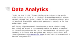 Top 10 Data analytics tools to look for in 2021 | PPT