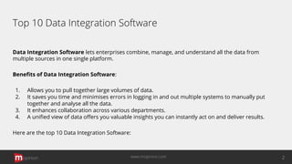Top 10 Data Integration Software | PDF | Shareware and Freeware ...