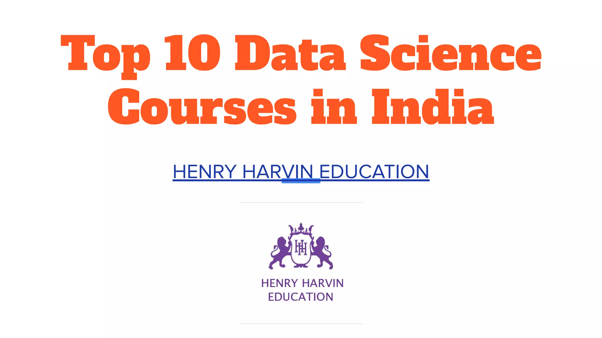 Top 10 data science courses in india | PPT