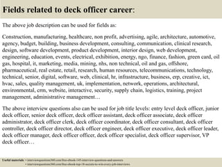 Top 10 deck officer interview questions and answers | PPTX