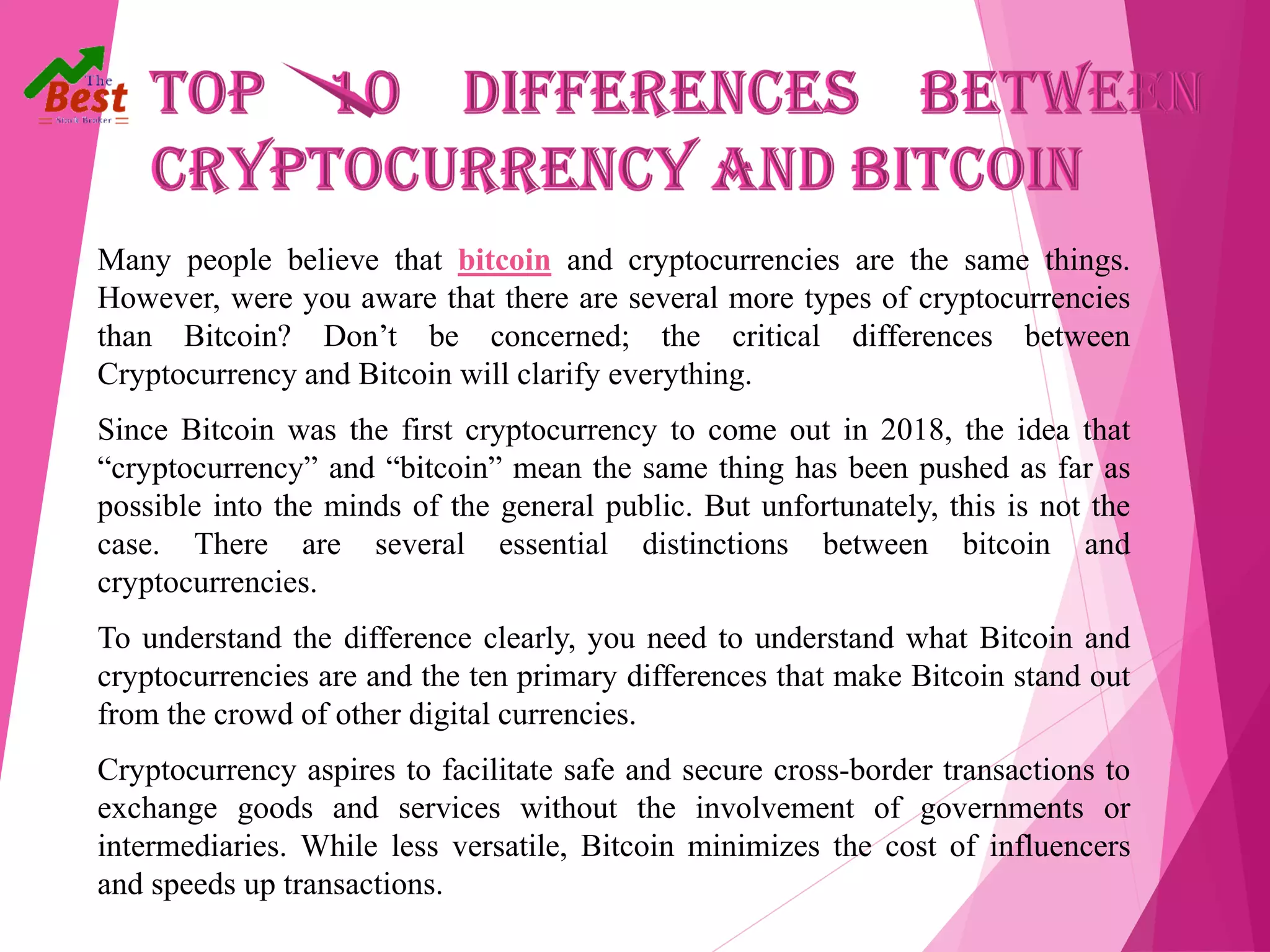 Top 10 Differences between Cryptocurrency and Bitcoin.pdf
