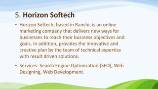 Top 10 Digital Marketing Companies in Ranchi - Digital Marketing Deal | PPT