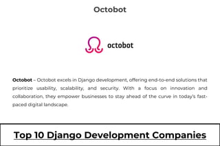 Top 10 Django Development Companies - ☎ +1 9177322215 | PPT