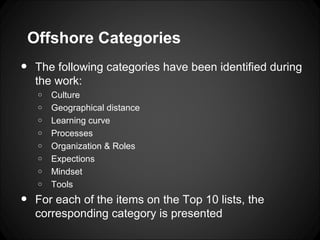 Top 10 do's and dont's in agile offshoring | PPT