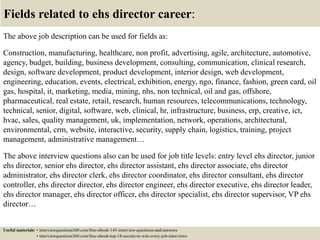 Top 10 ehs director interview questions and answers | PPTX
