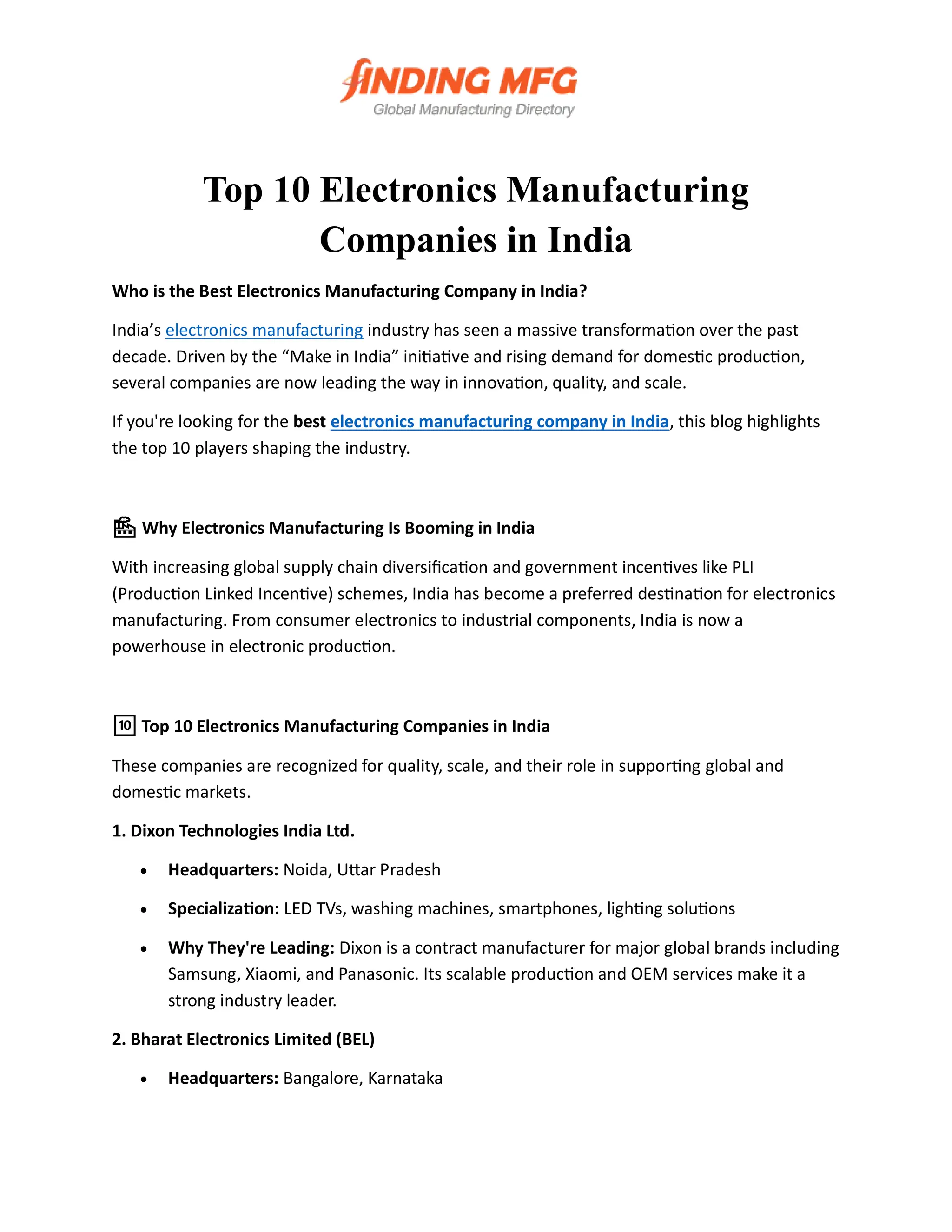 Top 10 Electronics Manufacturing Companies in India.pdf