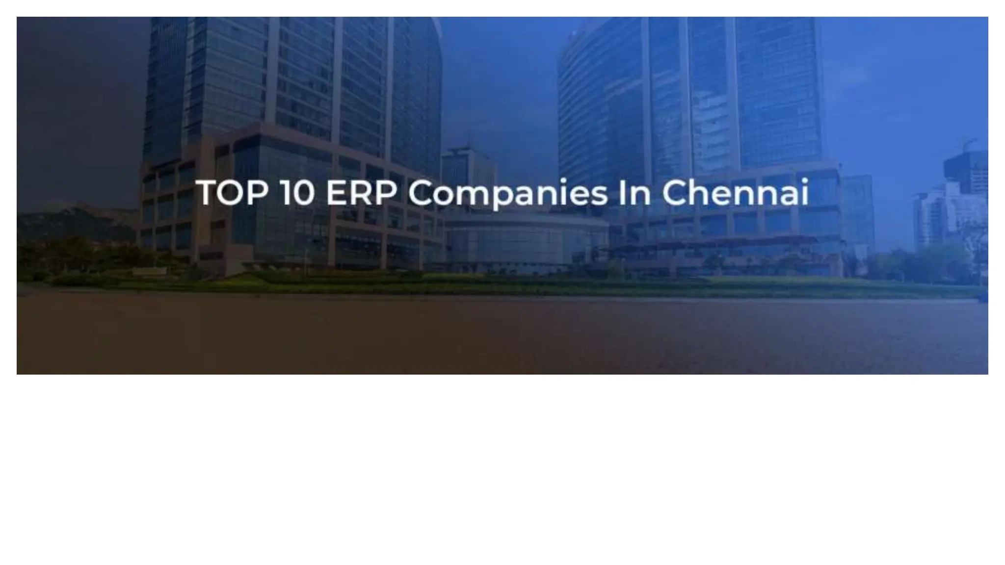 Top 10 ERP Companies in Chennai | PPTX
