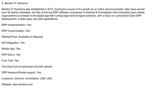 Top 10 ERP Companies in Chennai | PPTX