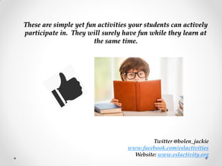 Top 10 esl activities for big classes | PDF