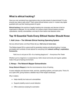 Top 10 Essential Ethical Hacker Tools Everyone Should Know.pdf