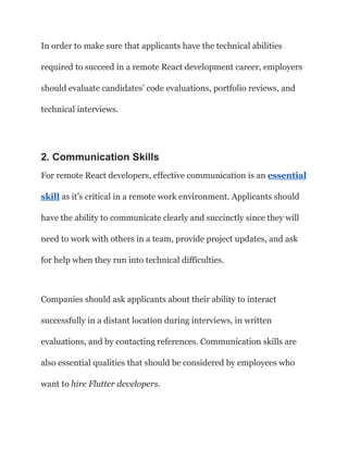 Top 10 Essential Traits to Look For Hire Remote React Developer | PDF