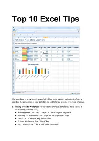 Top 10 excel tips | PDF