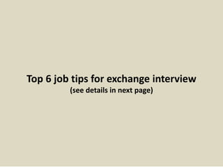 Top 10 exchange interview questions with answers | PPTX