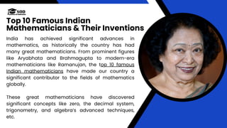 Top 10 Famous Indian Mathematicians & Their Inventions.pdf