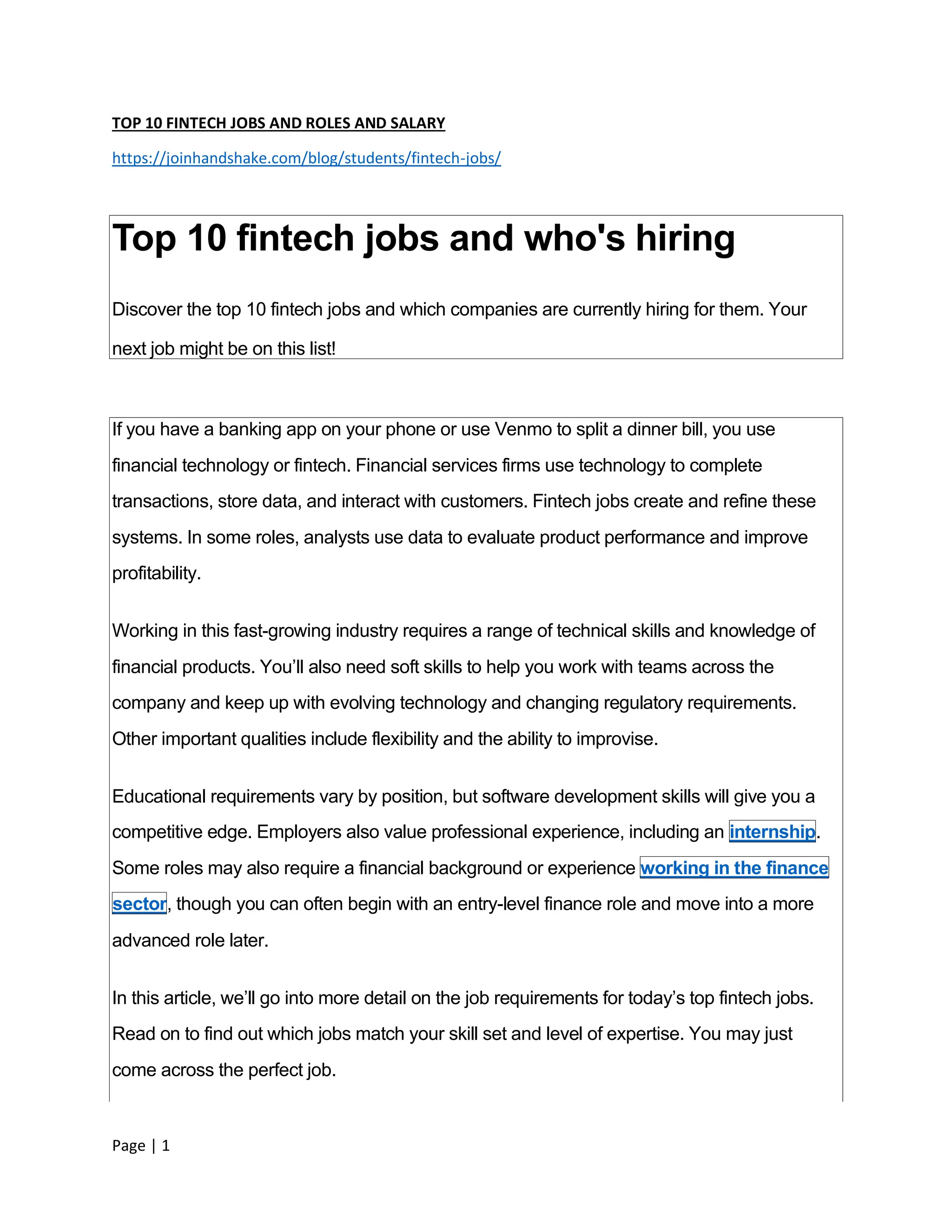 Top 10 FINTECH Jobs and Roles and Salary.pdf
