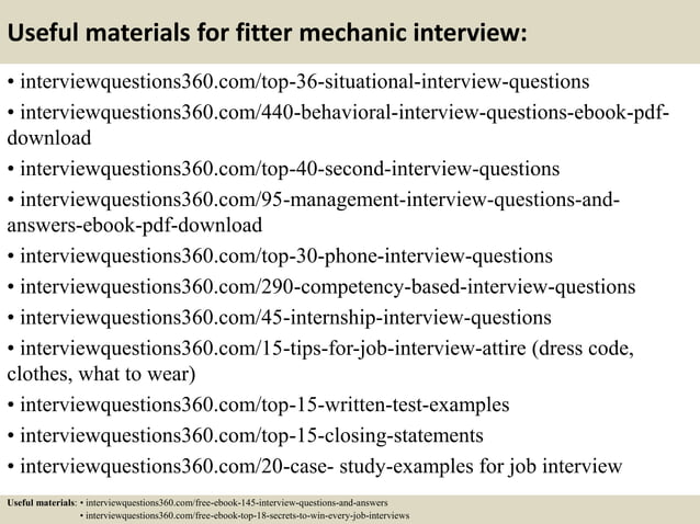 Top 10 Fitter Mechanic Interview Questions And Answers PPT top-10-fitter-mechanic-interview-questions-and-answers-ppt