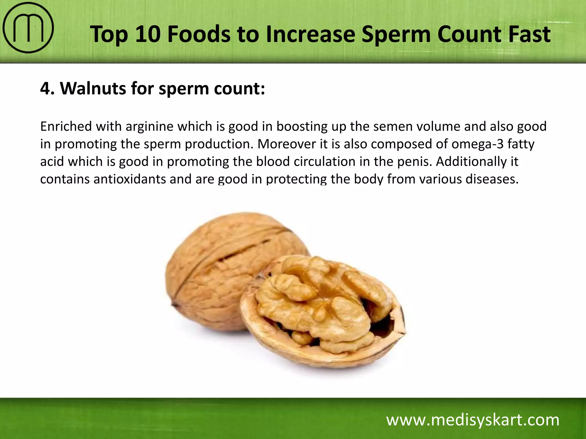 Top 10 Foods to Increase Sperm Count Fast | PPT