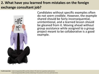 Top 10 foreign exchange consultant interview questions and answers | PPTX