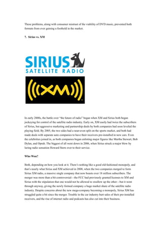 Top 10 format wars | DOC