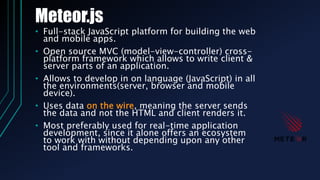 Top 10 frameworks of node js | PPT