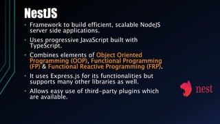 Top 10 frameworks of node js | PPT