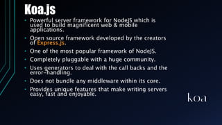 Top 10 frameworks of node js | PPT