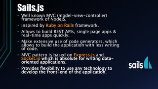 Top 10 frameworks of node js | PPT