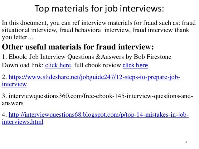 Top 36 fraud interview questions with answers pdf