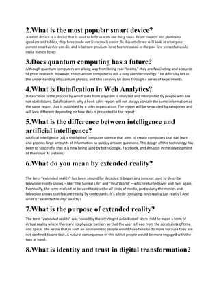 Top 10 Future Technology in 2022.docx | Internet | Computing