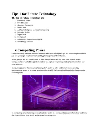 Top 10 Future Technology in 2022.docx | Internet | Computing