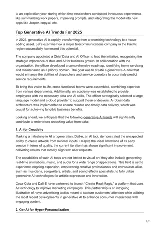 Top 10 Generative AI Trends In 2025 - SoluLab | PDF