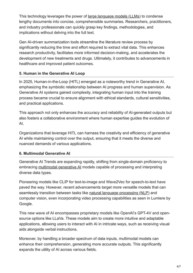 Top 10 Generative AI Trends In 2025 - SoluLab | PDF