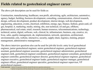 Top 10 geotechnical engineer interview questions and answers | PPTX | Resume Writing and Advice ...