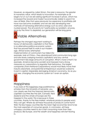 Top 10 greatest benefits of capitalism | PDF