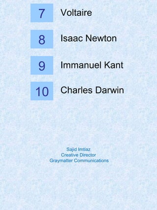 Top 10 Greatest Thinkers of All Time | PPT