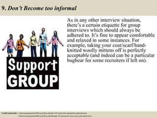 Top 10 group interview questions and answers | PDF
