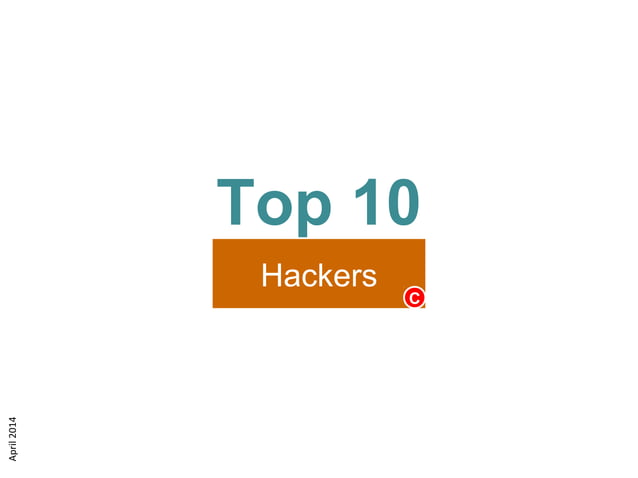 Top 10 Hackers | PPT | Crime & Harmful Acts to Individuals, Society ...